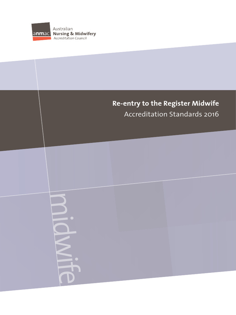 Re Entry To The Register Midwife Accreditation Standards 2016 | PDF ...