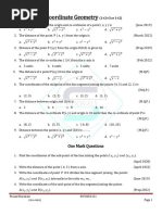 Distance Calculation Exam Questions | PDF | Mathematics | Geometry