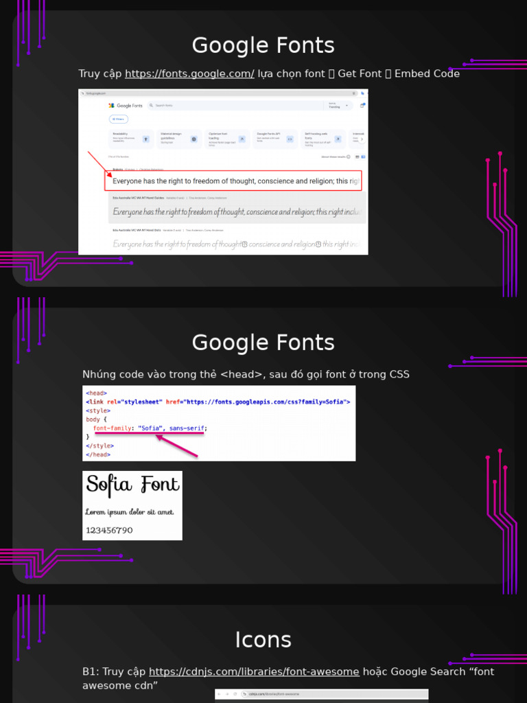 Cach Chen Icon Va Font Chu | PDF