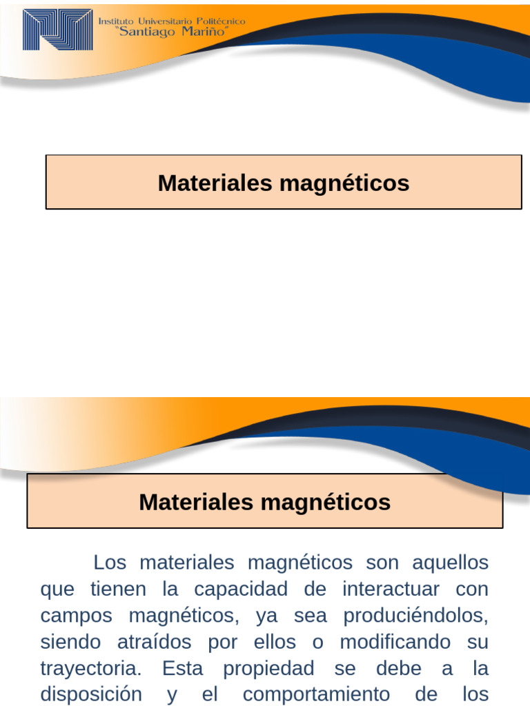 Tipos y propiedades de materiales magnéticos | PDF | Magnetismo ...
