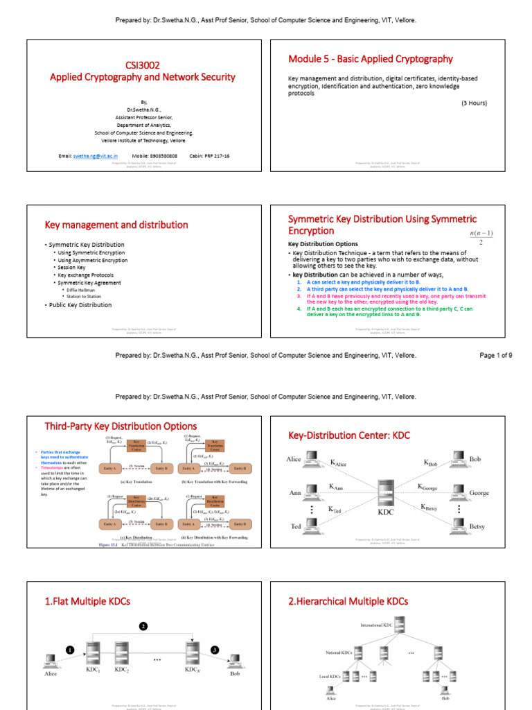 Applied Cryptography Key Management Guide | PDF | Public Key ...