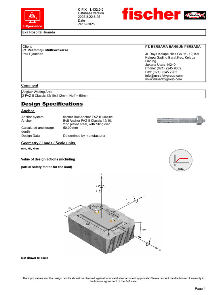 Engineering Report - Angkur Waiting Area (2 FAZ M12x112 Heff 50mm ...