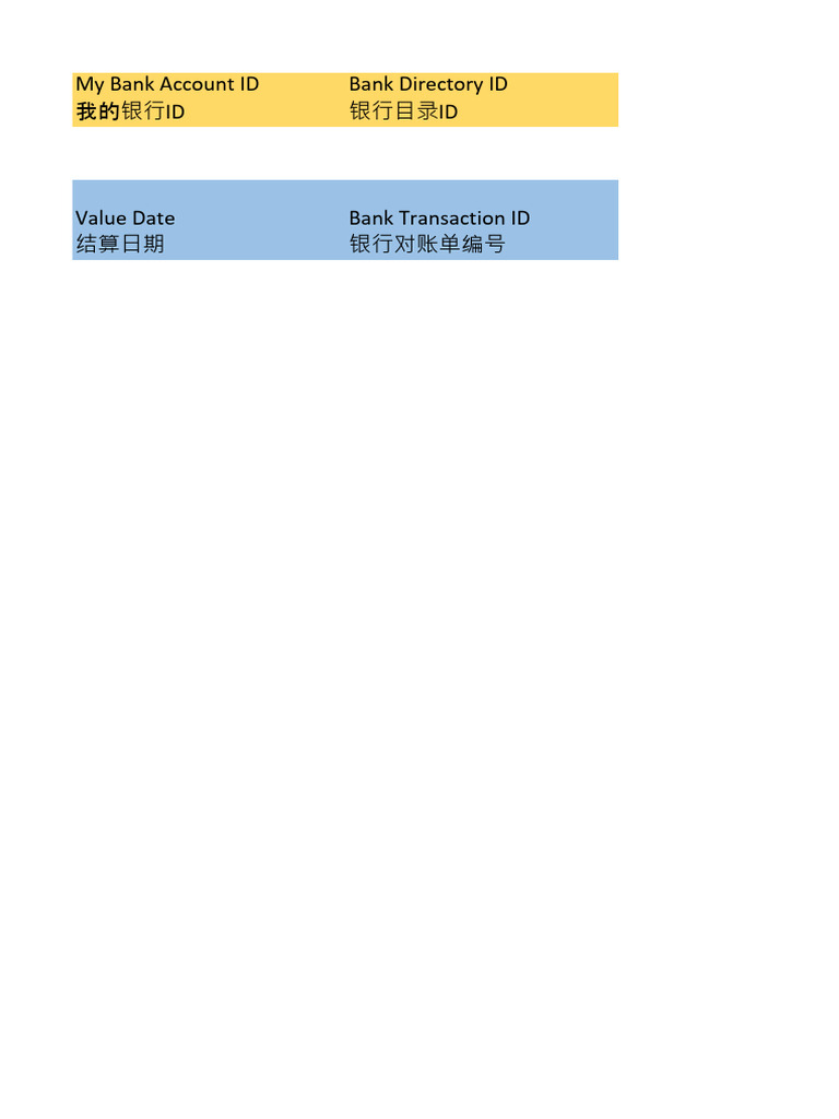 SAP Bank Statement Import Template (CSV UTF-8) | PDF | Debits And ...