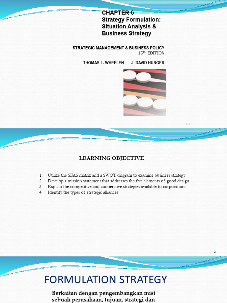 Chapter 6 Strategy Formulation Business Strategy | PDF
