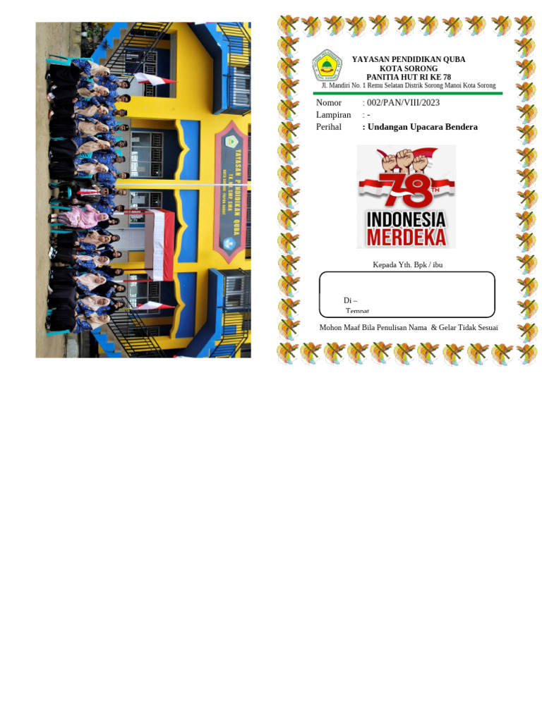 Undangan Hut Ri | PDF