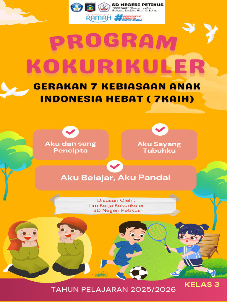 Program Kokurikuler Kelas 3 SD 7KAIH | PDF