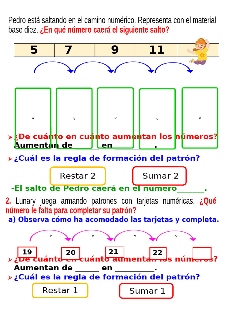 Fichas de Patrones Numericos - Sesion Dos | PDF