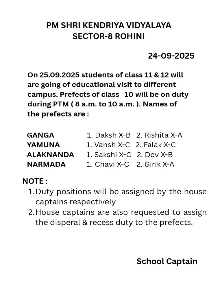 PM Shri Kendriya Vidyalaya Sector-8 Rohini | PDF