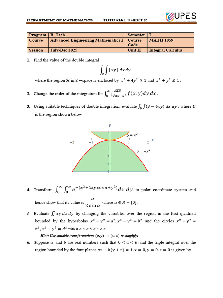 Tutorial Sheet-2 - 250927 - 131511 | PDF | Mathematical Analysis ...