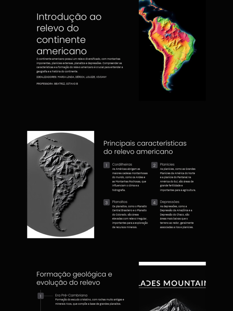 Relevo do Continente Americano: Características e Impactos | PDF ...