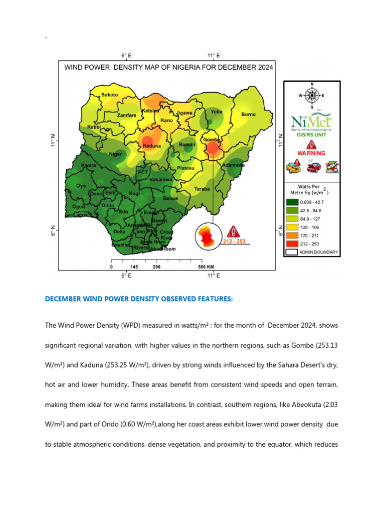 Wind Power Density Summary Data Fro Dec - Feb - 2025 | PDF | Geographic ...