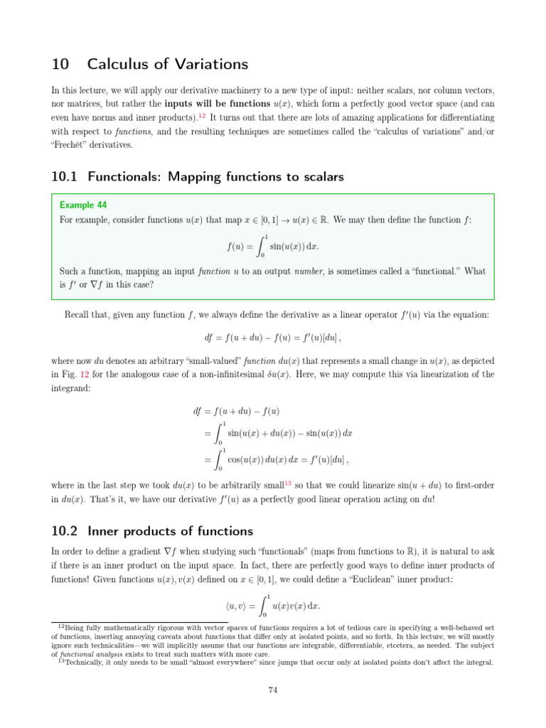 Calculus of Variations | PDF | Derivative | Function (Mathematics)