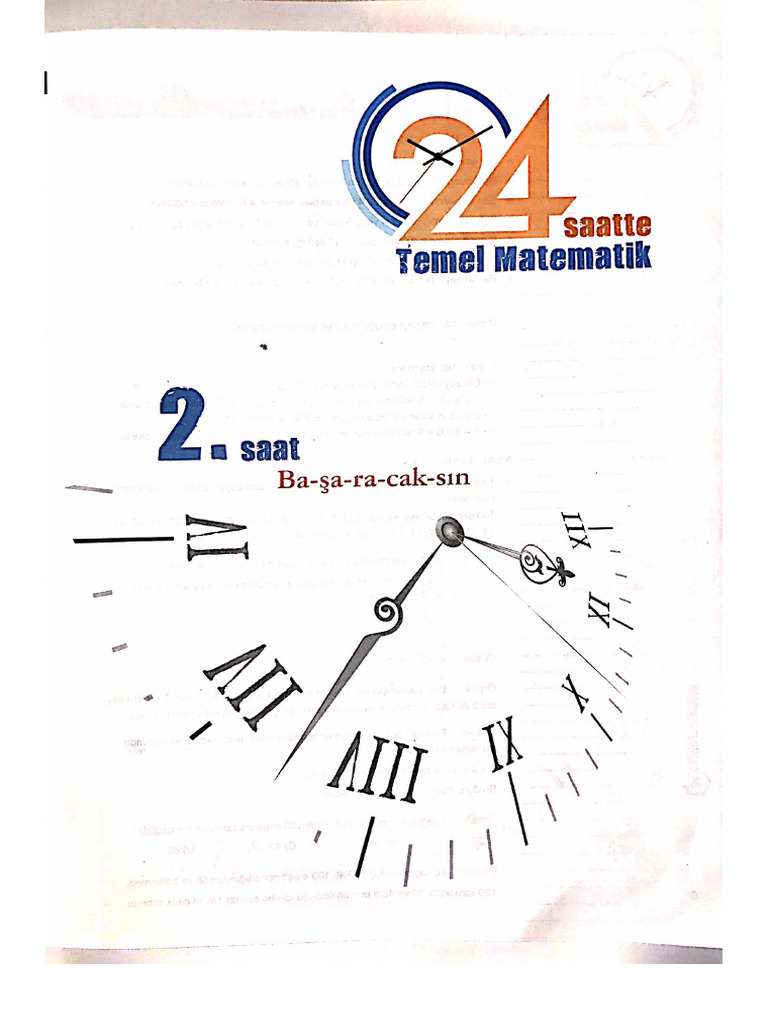 24 Saatte Temel Matematik 2. Saat PDF Çözümleri | PDF
