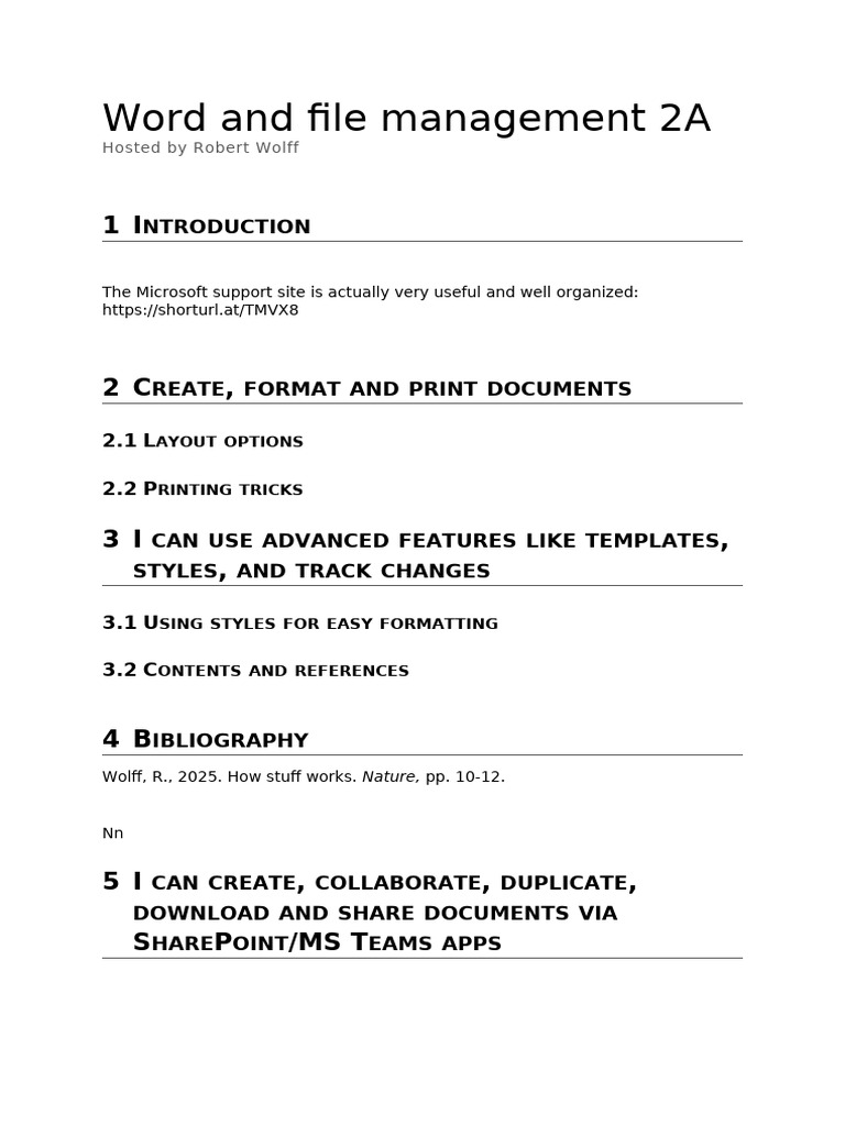 Word and File Managment | PDF