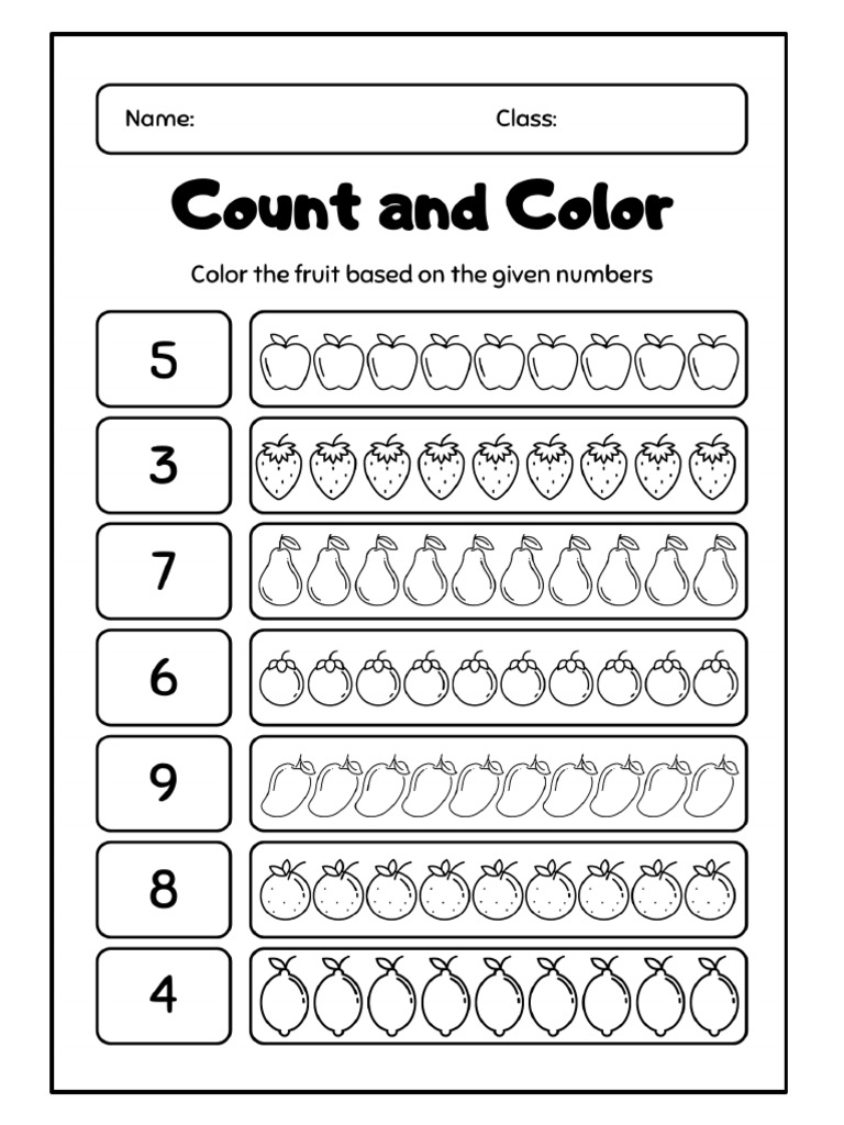 Counting Fruit | PDF
