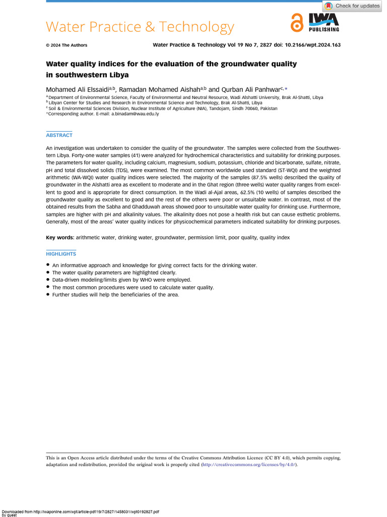 Water Practice and Technology | PDF | Water Quality | Water