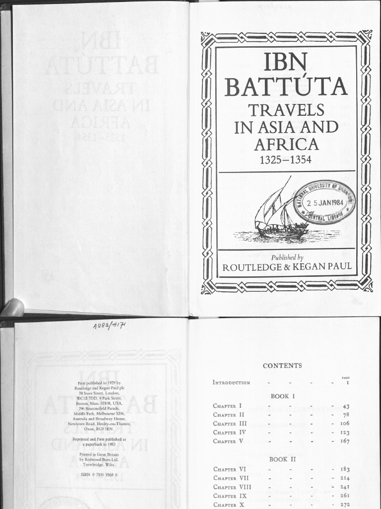 Ibn Battuta, Travels in Asia and Africa, 1325–1354 | PDF