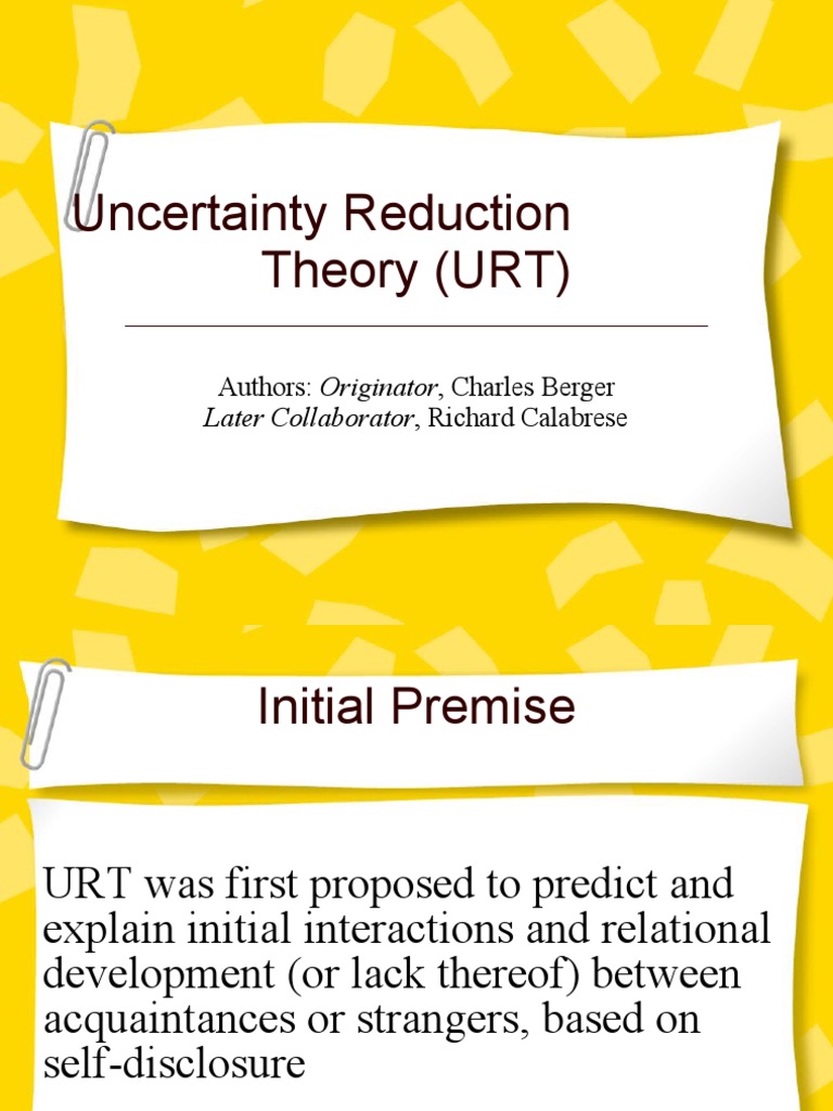 Uncertainty Reduction Theory | Emergence | Psychological Concepts