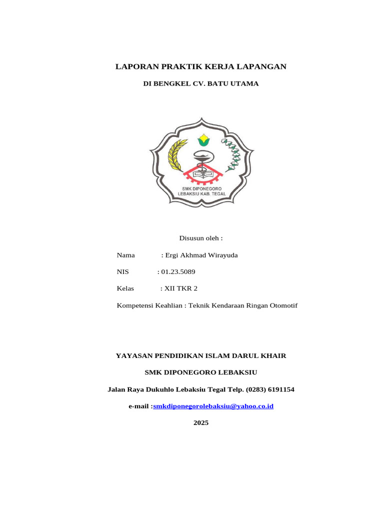 Laporan PKL di CV. Batu Utama | PDF