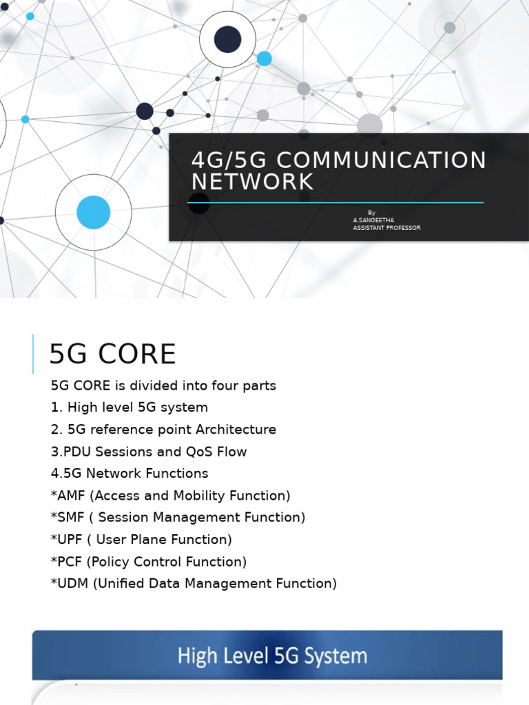 Overview of 5G Core Network Functions | PDF