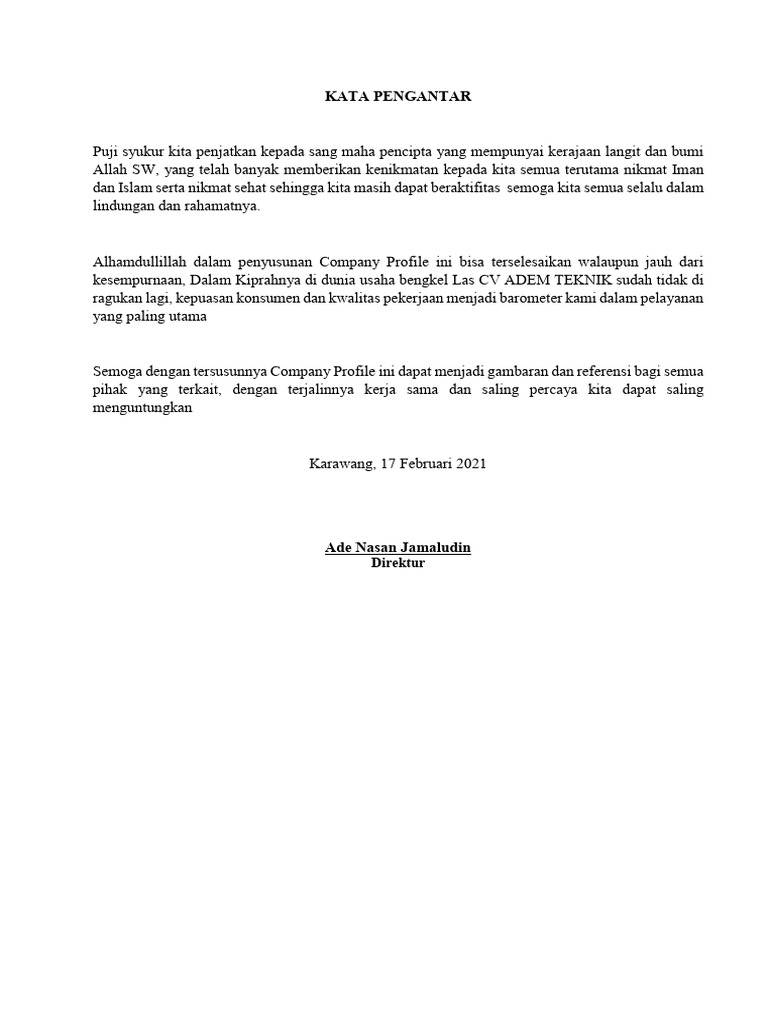 Compro CV Adem Teknik | PDF