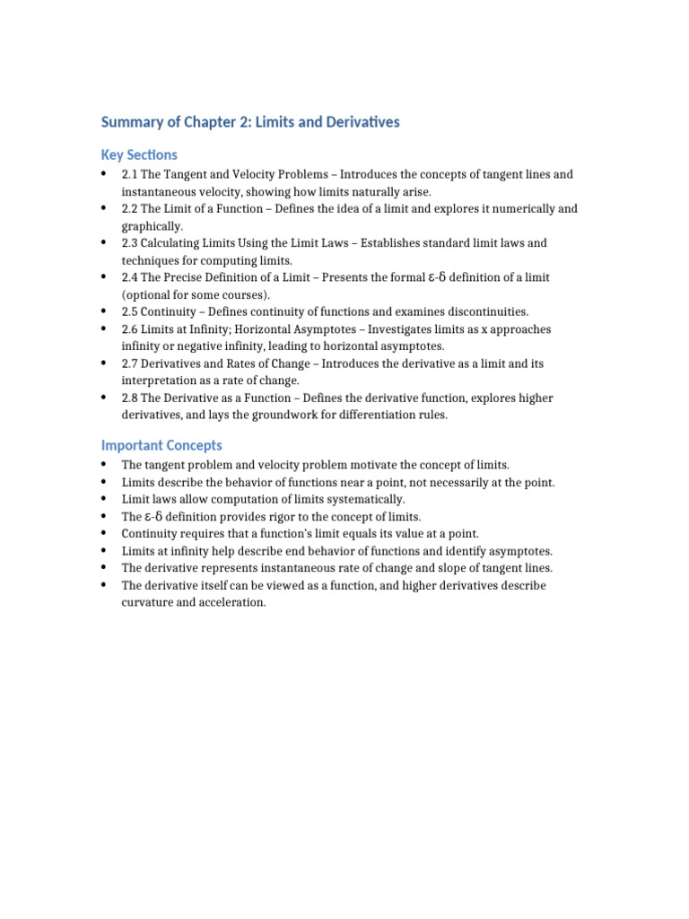 Chapter2 Summary | PDF