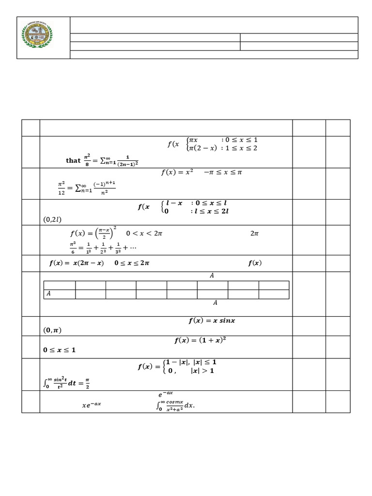 BMATEC301-Assignment - 1 (College Book) | PDF | Mathematical Analysis | Harmonic Analysis