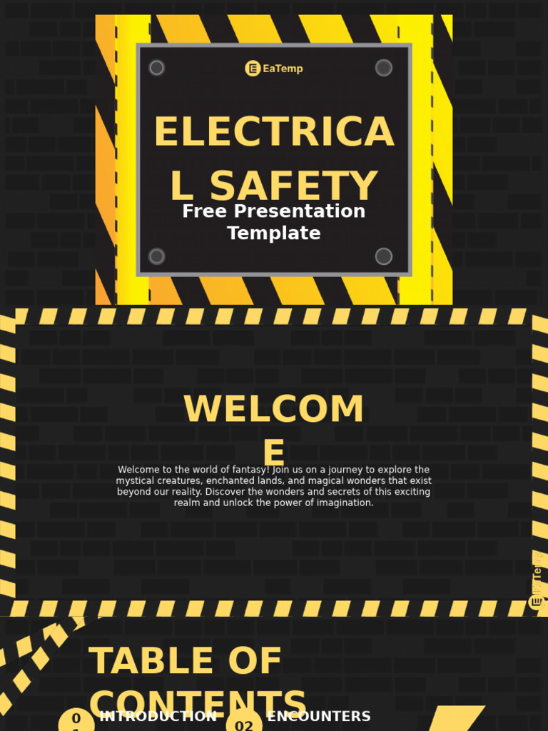 Electrical Safety PowerPoint Template by EaTemp | PDF | Fantasy | Dragon