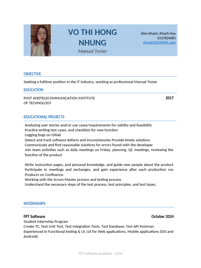 Fresher CV Template - 2025 | PDF | Software | Software Engineering