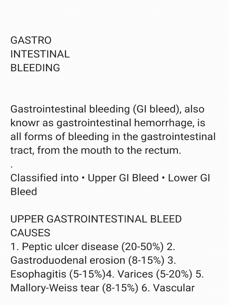 Gi Bleeding | PDF