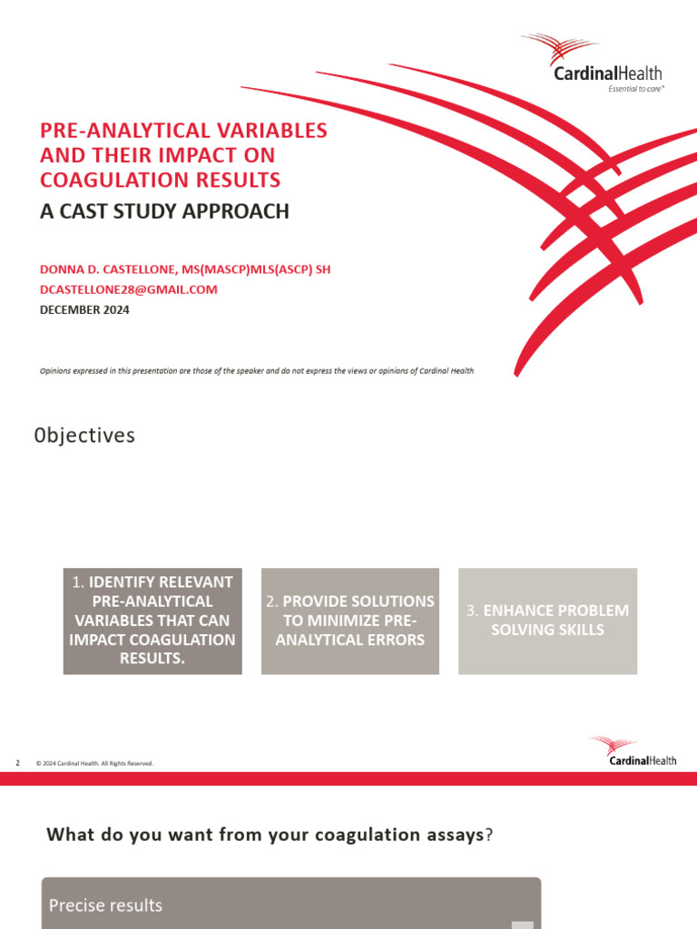 Pre-Analytical Factors in Coagulation Testing | PDF | Coagulation ...