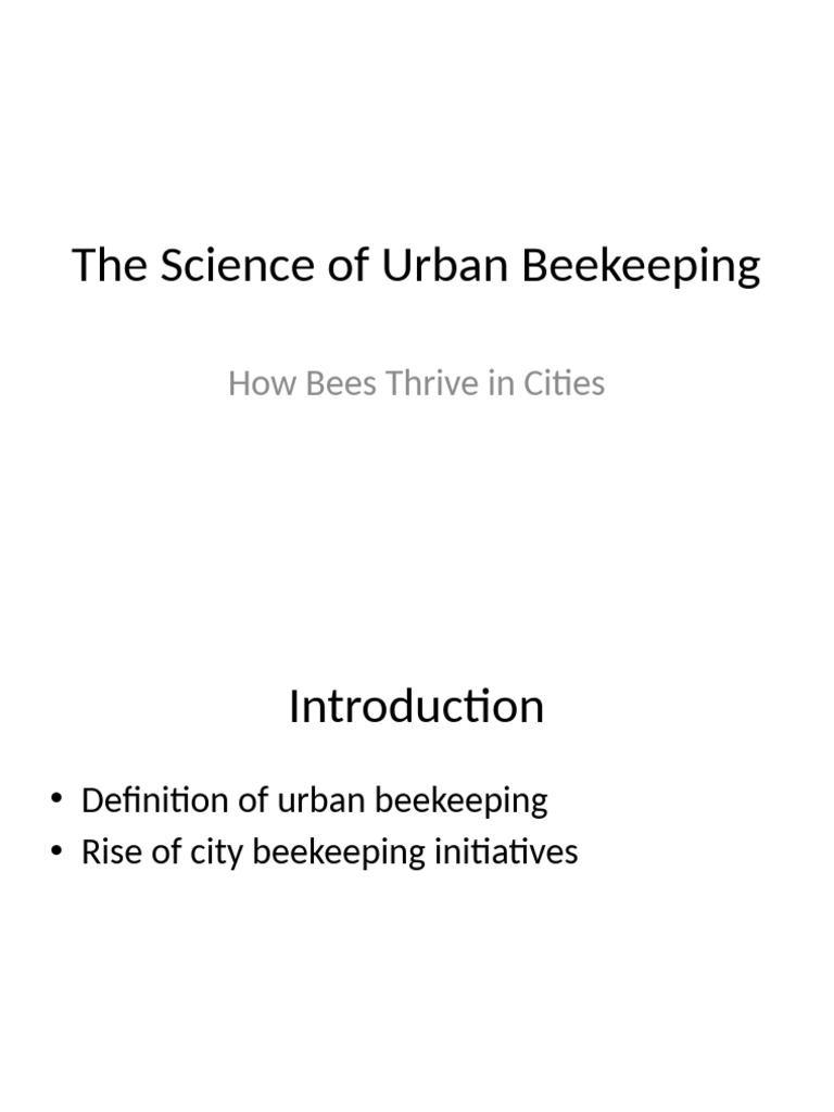 Urban Beekeeping | PDF