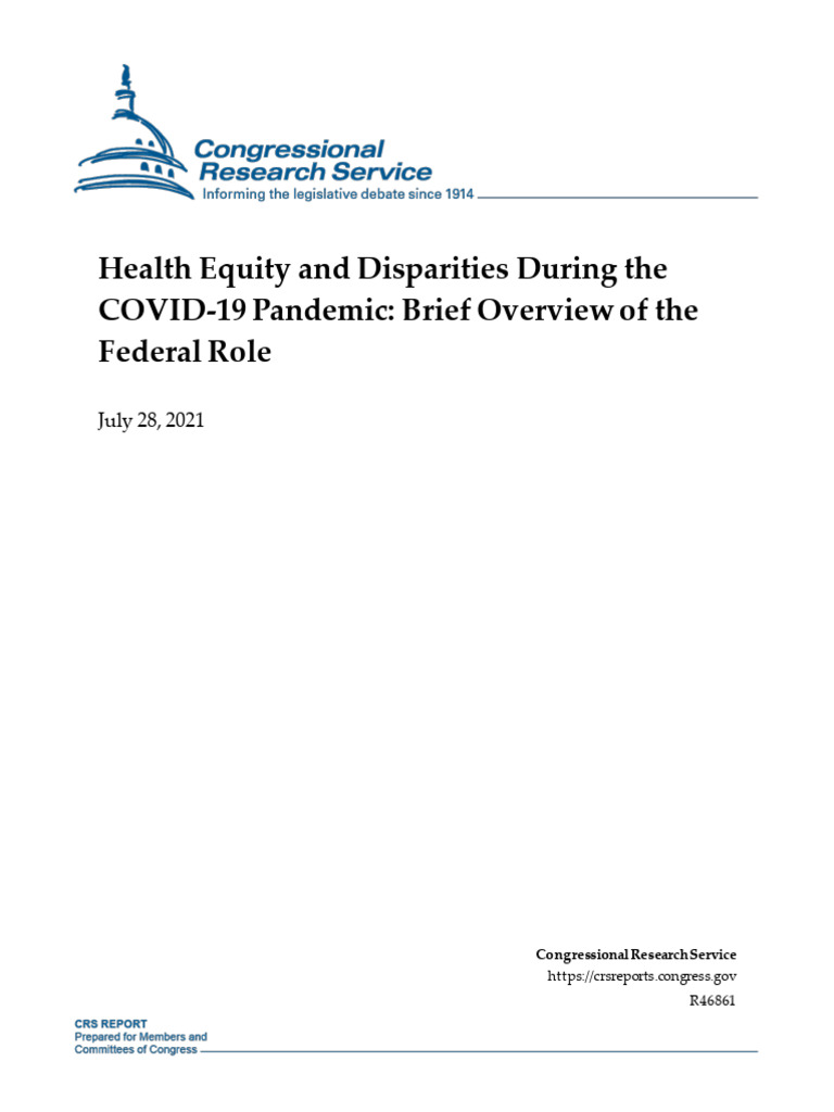 COVID-19 Health Equity and Disparities | PDF | Health Equity ...