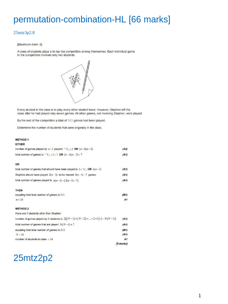 Permutation Combination HL | PDF | Mathematical Relations | Mathematics