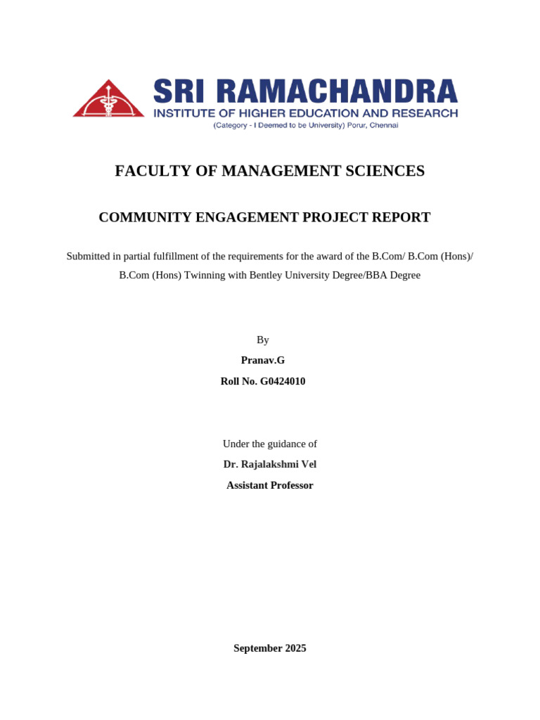 CEP Report Pranav Final | PDF | Non Governmental Organization