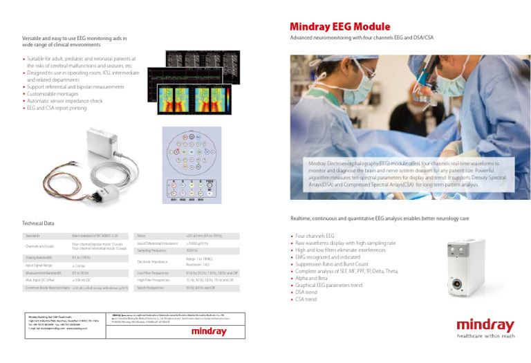 Mindray Four-Channel EEG Module | PDF | Electroencephalography | Signal ...