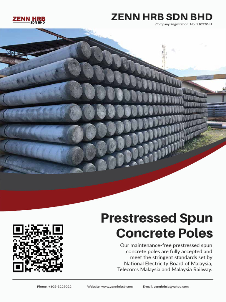 Prestressed Spun Concrete Poles Overview | PDF