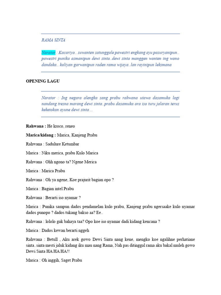 Garwa Prabu Rama: Dewi Sinta | PDF
