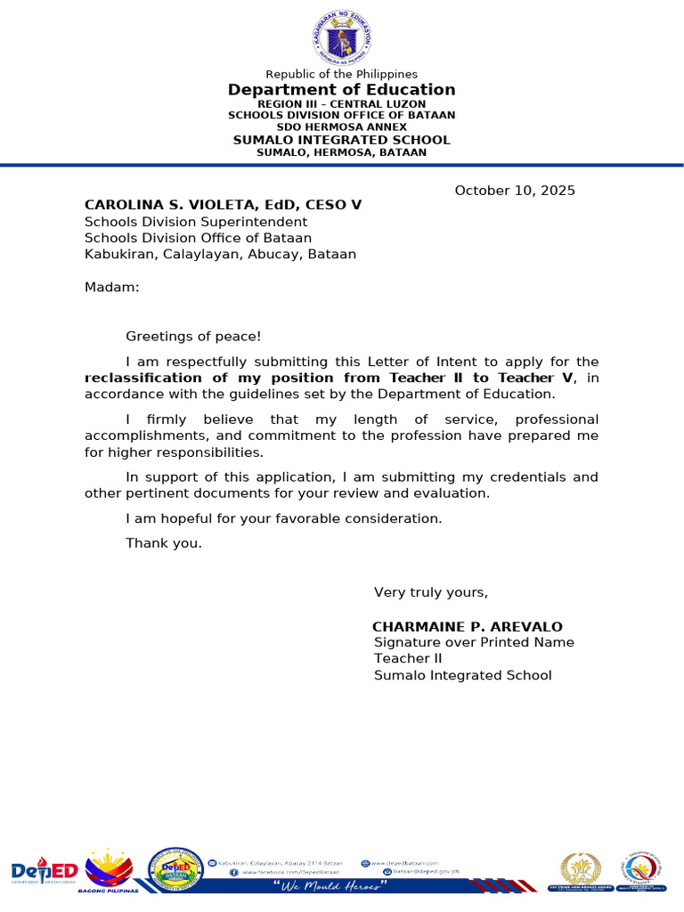 Teacher II Position Reclassification Request | PDF