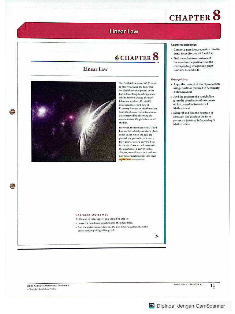CH 8. Linear Law | PDF