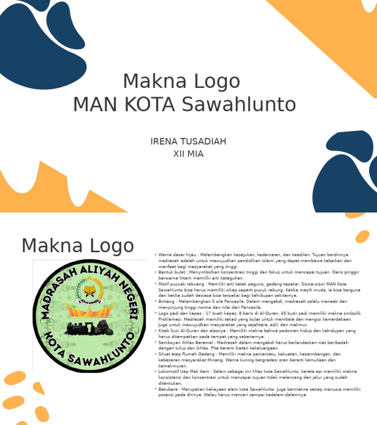 Makna Logo MAN Kota Sawahlunto - IrenaTusadiah - XIIMIA - 20231212 ...