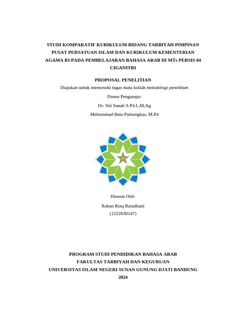 Bismillah Proposal Done. | PDF