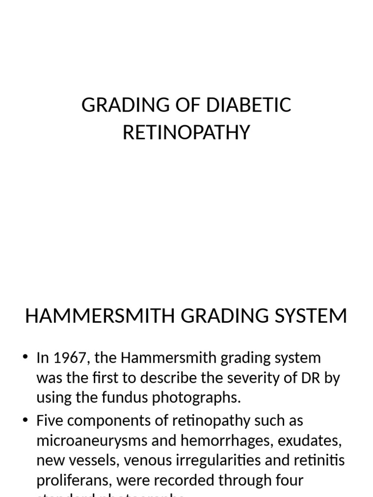 Grading of Diabetic Retinopathy | PDF | Human Diseases And Disorders ...