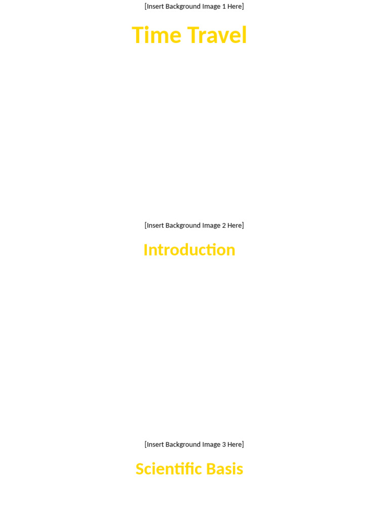 Time Travel Concepts and Theories | PDF