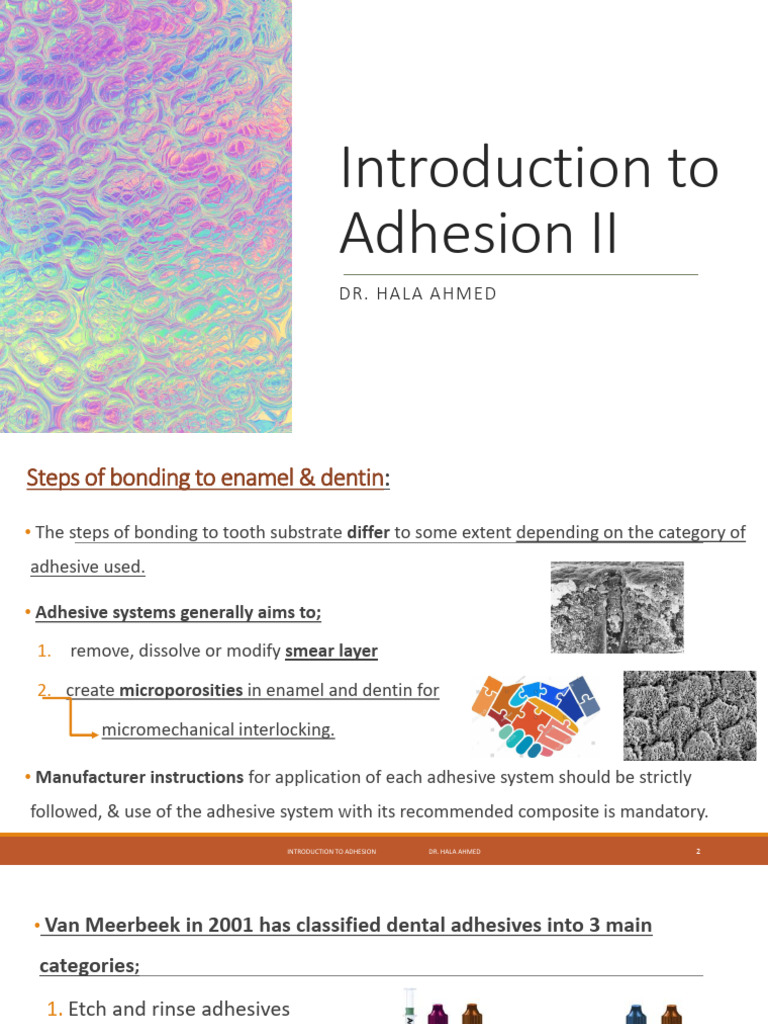 6 - Introduction To Adhesion II | PDF | Dentin | Tooth Enamel