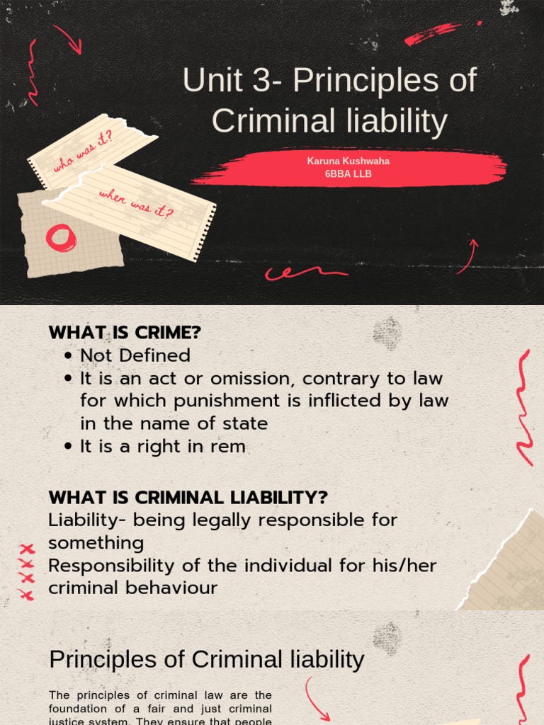 Principles of Criminal Liability Explained | PDF | Mens Rea | Criminal Law