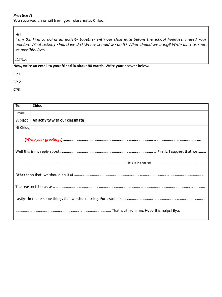 Activity Before Holiday | PDF