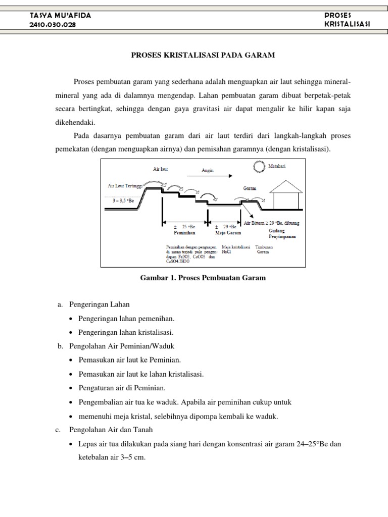 Proses Kristalisasi Pada Garam | PDF