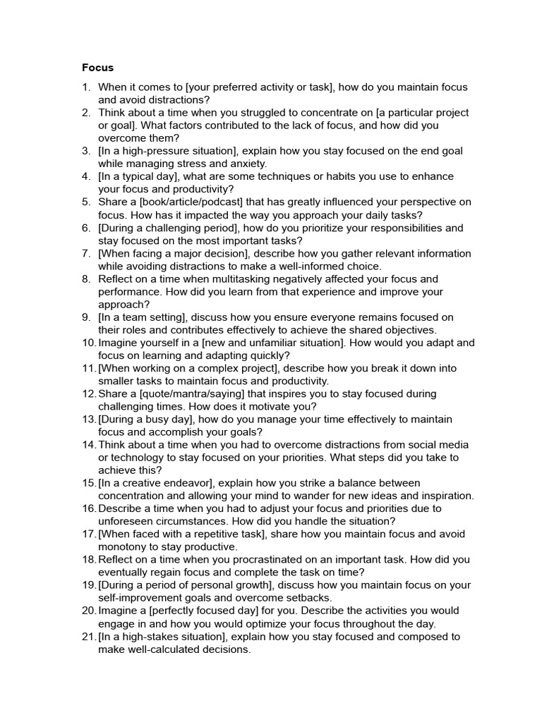 Techniques to Enhance Focus and Productivity | PDF | Goal Setting | Goal