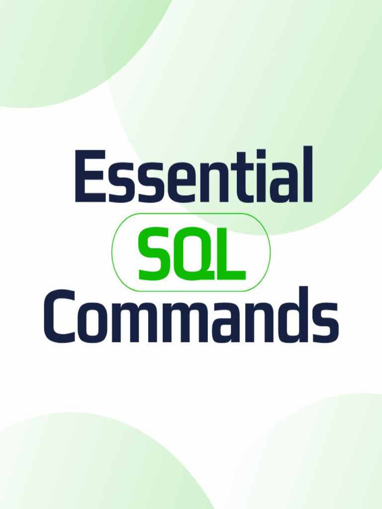@PowerBI - Ir - Essential SQL Commands | PDF